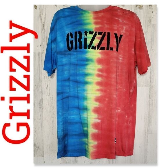 Grizzly | Shirts | Nwot Grizzly Grip Tape Tiedye Tee | Poshmark